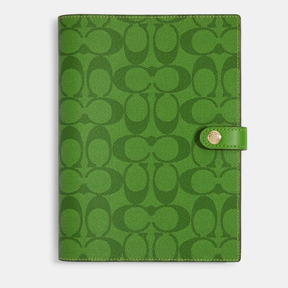 Coach | Office | Coach Notebook In Colorblock Signature Canvas Neon ...